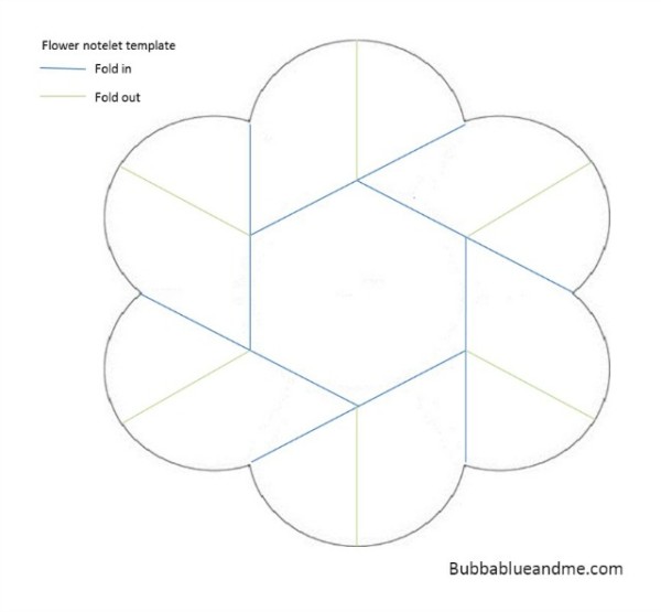 Make a pretty origami flower notelet - Bubbablue and me